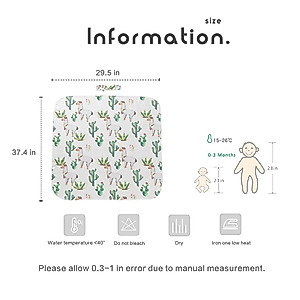 PROBABY Newborn Swaddle Blanket Baby Receiving Blankets Cactus & Llama Print Swaddle Sack Wrap Unisex Newborn Clothes for Baby Boy Girl 0-3 Months