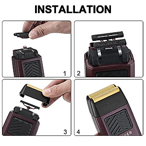 Professional 5 Star Series Finale Shaver,Replacement Gold Foil and Cutter Bar Assembly, Super Close Shaving for Professional Barbers and Stylists,Compatible with Wahl Shaver Foil 7043