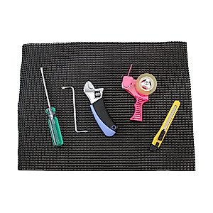 Dependable Industries inc. Essentials Anti-Slip Mat Grip Non Skid - Shelf and Drawer Liner 12" x 36" - Trim to Fit Black