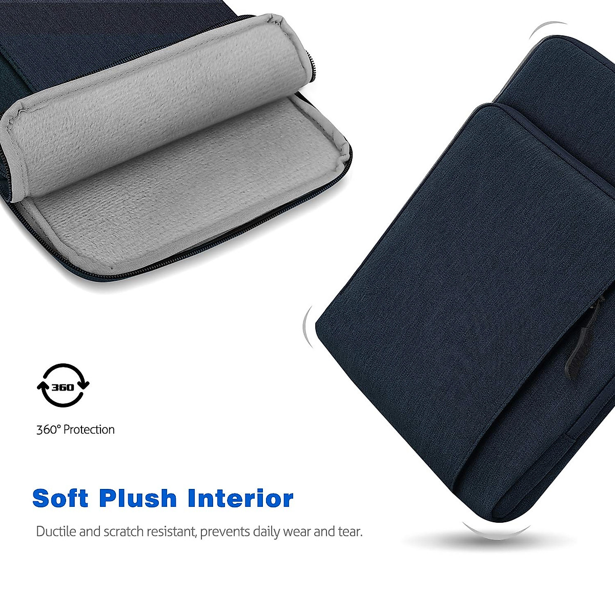 Dadanism 13 Inch Tablet Sleeve Shoulder Bag Carrying Case for iPad Pro 13" M4 2024, iPad Air 13" 2024, iPad Pro 12.9" M2, Galaxy Tab S10+ Plus/S9 FE+/S9+ Plus 12.4", reMarkable Paper Pro 11.8", Indigo