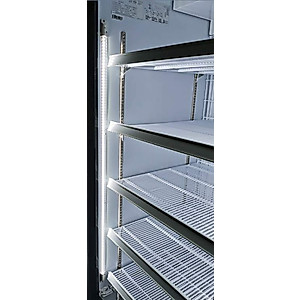 Commercial Grade Merchandiser Freezer | Black Coated Steel Cabinet | 1 Glass Door | Fog Resistant Glass | 23 Cu. Ft. | 4 Adjustable Shelves | 31.2” x 33.25” x 85.625” | R-290 Natural Refrigerant