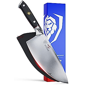 Dalstrong Shogun Elite Series Damascus Japanese AUS-10V Super Steel 67 Layers Rocker Vegetable Kitchen Knife, 7 Inches, Sheath Included