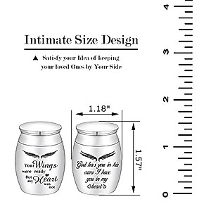 Small Urn Set of 2, Stainless Steel Mini Urn Set, Small Keepsake Urn for Human Ashes, Ashes Holder