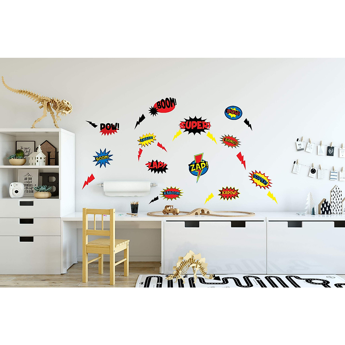 Superhero Boys Room Wall Decals Decor Stickers Teenager Decorations for Bedroom (Superhero)