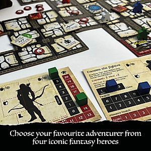Bag of Dungeon - A Popular Fantasy Crawler Adventure Board Game | Enter The Dragon's Lair | 1-4 Players | Age 7+ | Simple-to-Play | Best Travel & Family Games | Tabletop RPG | Classic Gaming