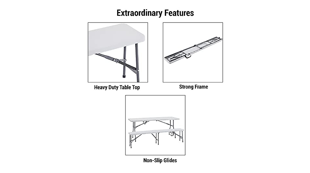 Naomi Home Foldable Soccer Bench - Durable Outdoor Garden Seating
