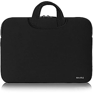 MAVRIZ Laptop Sleeve Bag 15.6 inch,Slim Durable Anti-Fall Laptop Bag,Handbags Portable Laptop Case for 15.6 Inch HP, Dell, Lenovo, Asus, MacBook Notebook Computer, 2 Extra Pockets, Black