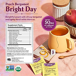 Yogi Tea - Morning Energy Variety Pack (3 Pack) Includes Peach Bergamot Bright Day, Rich and Robust Morning Vitality, Spiced Blackberry Focus - 48 Organic Tea Bags