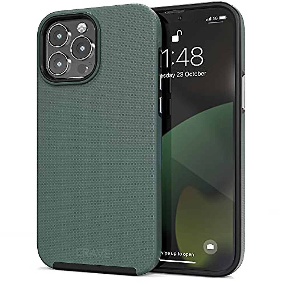 Crave Dual Guard for iPhone 13 Pro Max, Shockproof Protection Dual Layer Case for Apple iPhone 13 Pro Max (6.7") - Forest Green