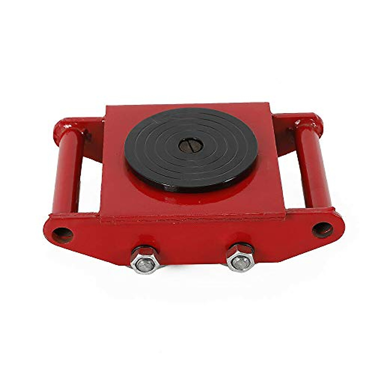 Machinery Mover Dolly Skate Roller Industrial Machine with Steel Rollers Cap 360 Degree Rotation (6T 13200LBS, Red, Steel Rollers)