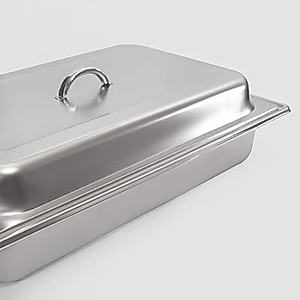 ExcelSteel Kitchenware Dinner Perfect for Banquets, Buffets, Parties 9-Quart Heavy Duty Rectangular Stainless Chafing Dish Set, 9 qt