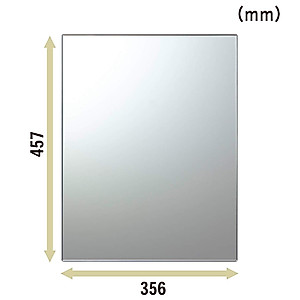 Topre Corporation Bath Mirror, Replacement Mirror, Approx. 18.1 x 14.0 inches (45.7 x 35.6 cm), Thickness 0.2 inches (5 mm), Moisture Resistant, Easy Installation, Made in Japan N-4, 1 Piece