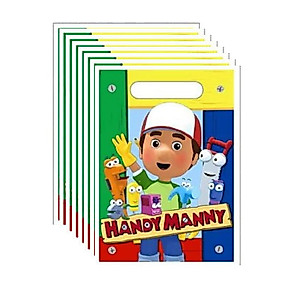 Handy Manny Birthday Party Supplies Bundle Pack includes 16 Party Invitations with Envelopes, 16 Plastic Favor Loot Bags, 16 Napkins (Bundle for 16)