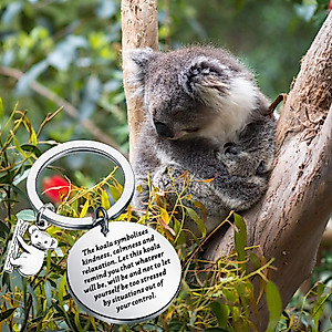 ENSIANTH Koala Keychain Koala Bear Gift Koala Lover Gift Inspiration Gift for Friend Koala Bear Charm Jewelry(Koala Keychain)