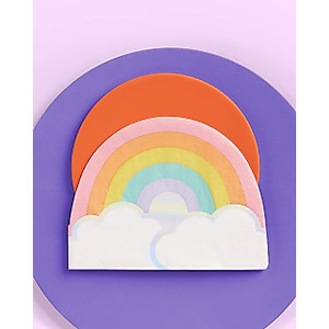 xo, Fetti Rainbow Napkins - 3-ply, 25 pcs | Happy Pastel Birthday Party Decorations, Cute Bachelorette Party, Cool Cake Plates, Unicorn Bday, Baby Shower