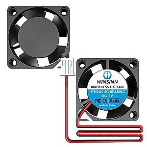 WINSINN DC 20mm Fan 5V 2010 Hydraulic Bearing Brushless Cooling 20mmx10mm 2PIN (Pack of 2Pcs)