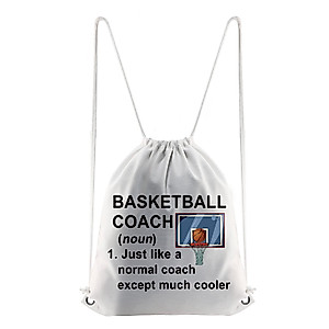 CMNIM Basketball Coach Gifts Funny Basketball Coach Definition Small Drawstring Bag Gifts for Basketball Coaches from Team (Basketball Coach Drawstring Bag)