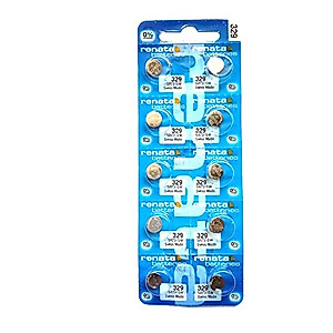 Renata 329 Watch Battery Pack of 10