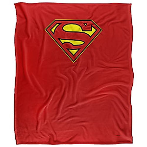 Superman Blanket, 50" x 60", Superman Cape Full Color Logo Silky Touch Super Soft Throw Blanket