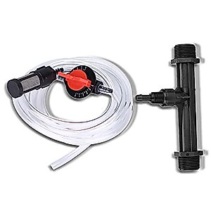 Ciglow Irrigation Venturi Fertilizer Injectors, Garden Irrigation Device Kit G3/4 Fertilizer Injector + Switch + Filter + Water Tube