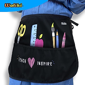 Teachers Greeting Apron with 3 Pockets | Social Distance Friendly | Gift for Teachers