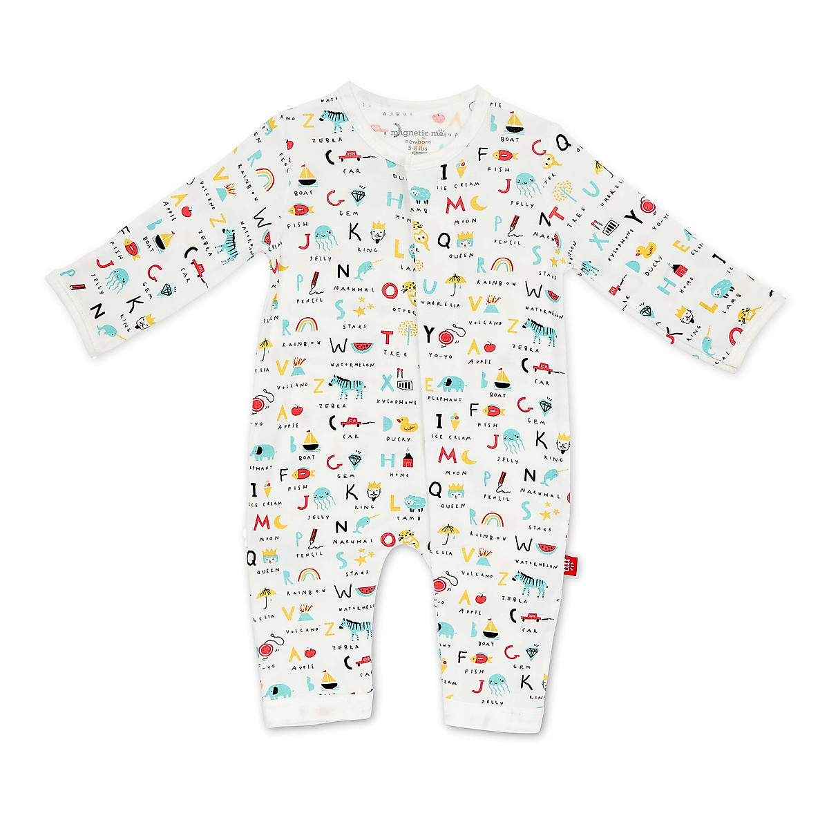 Magnetic Me Easy-Close Modal Coverall Jumpsuit ABC Love 18-24 Months