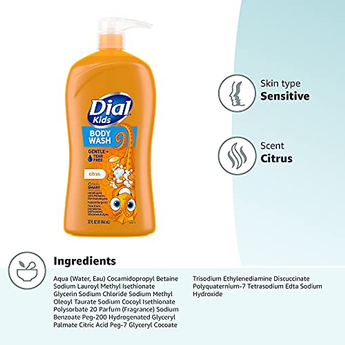 Dial Kids Body Wash, Citrus, 32 fl oz
