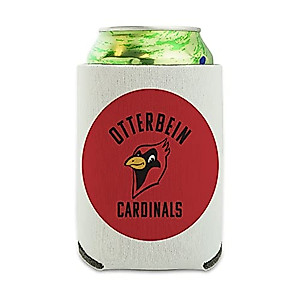 Otterbein University Cardinals Logo Can Cooler - Drink Sleeve Hugger Collapsible Insulator - Beverage Insulated Holder