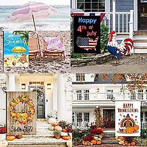 CDLong Seasonal Garden Flag Set of 12 Double Sided 12 x 18 Inch Yard Flag, Small garden flags for outside, Christmas Spring Seasonal Flag for Outdoor Holiday Decorations