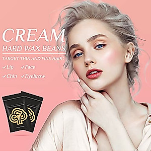 Waxing Kit for Coarse Hair Removal, At Home Wax Warmer Kit for Brazilian Bikini with 6 Bags Hard Wax Beads for Full Body Face Eyebrow Home Waxing Women Men