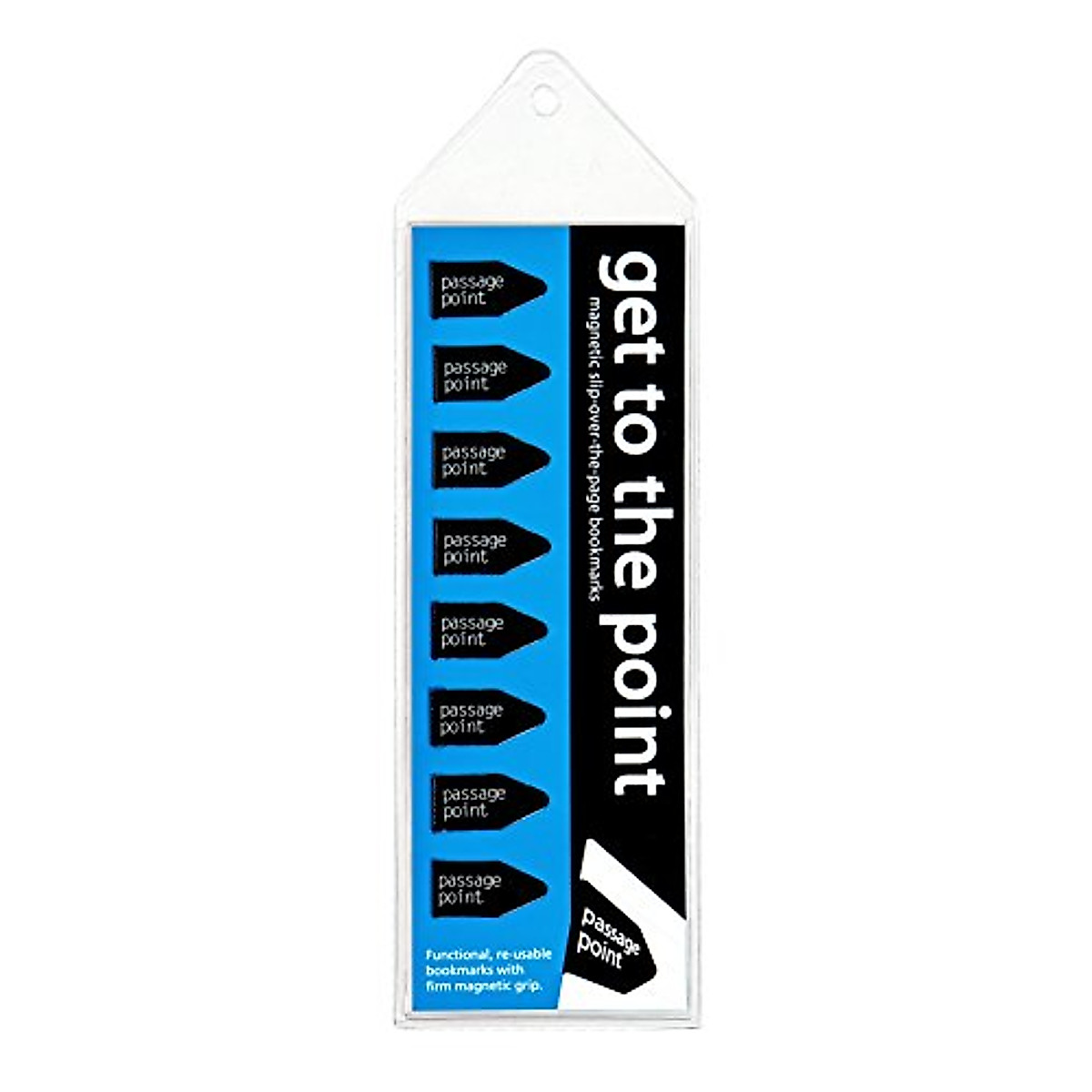 Get to the Point - Passage Point Magnetic Arrow bookmarks - BLACK-Set of 8 - Arrow Line Book Marker Pack is Ideal for Men, Women,Teens & Kids! Great for Bible Study, School & Work!