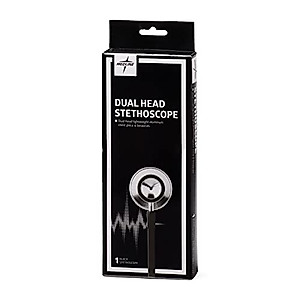 Medline Dual-Head Stethoscopes, Black