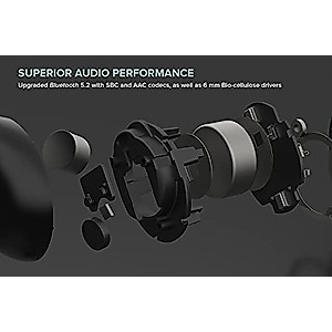 Creative Outlier Air V3 True Wireless Sweatproof in-Ear Headphones with Ambient Mode, Active Noise Reduction, Wireless Charging, Bluetooth 5.2, AAC, Quad Mics, 40hrs Battery / 10hrs per Charge