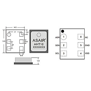 DAOKI 2Pcs Temperature and Humidity Sensor Module AHT10 Measurement Module High Precision I2C Communication Replace DHT11 SHT20 AM2302 with Dupont Cable