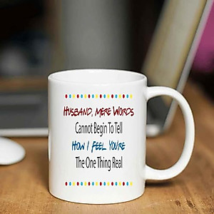 Husband Gift Ideas for Wedding Anniversaries - Couples Married Christmas - & Multicolor Unisex Sweat, 11 Oz White Ceramic Coffee Mug