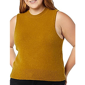 Amazon Essentials Women's Boucle Sweater Tank Top (Previously Daily Ritual), Brown, Medium