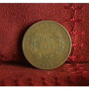 1845 Straits Settlements - East India Trading Company - 1 Cent