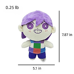 Omori Plush Toys, 7.87inch Omori Sunny Basil Kel Hero Aubrey Mari Characters Plushies, Soft Omori Plushie, Kawaii Cartoon Character Toys, Collectibles for Game Lovers Kids Birthday Gift (Kel)