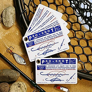 Pro-Knot Fishing Knots - Waterproof Knot Cards With 12 Best Fishing Knots | Easy To Follow Knot Tying Instructions | Fisherman Gift Idea