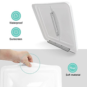 LBK 14" Universal RV, Trailer, Camper, Motorhome (White 2 Pack) Roof Vent Cover - Vent Lid Replacement, Made In USA
