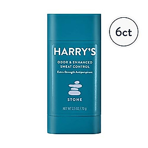 Harry's Extra-Strength Antiperspirant - Odor & Enhanced Sweat Control Antiperspirant for Men - Stone (6 Count)