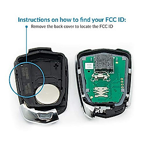 Keyless2Go Replacement for 5 Button Proximity Smart Key for Cadillac HYQ2EB 13598516