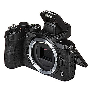 Nikon Z50 Mirrorless Digital Camera 20.9MP Body (No Lens) + Shot-Gun Microphone + LED Always on Light+ 64GB Extreme Speed Card, Gripod, Case, and More (26pc Video Bundle)