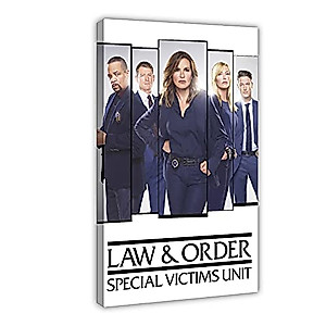 Law & Order Special Victims Unit TV Series Poster Art Deco Restaurant Dormitory Corridor 1 Canvas Poster Wall Art Decor Print Picture Paintings for Living Room Bedroom Decoration Frame:12×18inch