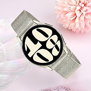 TRUMiRR Women Band for Galaxy Watch 6 40mm Gold, 20mm Mesh Stainless Steel Watchband Replacement Strap for Samsung Galaxy Watch 6 5 4 40mm 44mm / Watch 6 Classic 43mm 47mm