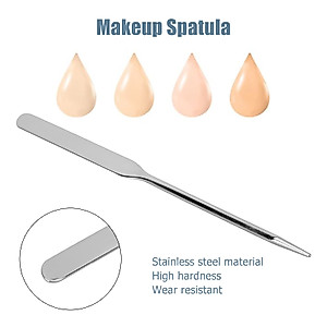 Stainless Steel Makeup Spatula, Liquid Foundation Spatula Stainless Steel Ergonomic Nail Art Stirring Tool Makeup Artist Makeup Tool