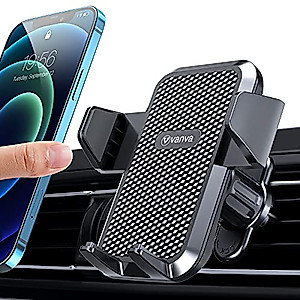 vanva 【 Military-Grade Universal Air Vent Car Mount, 【 Big Phones & Thick Case Friendly 】 Cell Phone Holder for Car Hands Free Clamp Cradle Vehicle Compatible with All Apple iPhone