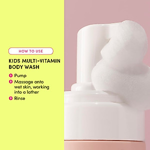 Evereden Multi-Vitamin Kids Body Wash (8.5 fl oz., Cool Peach): Gentle Kids Body Wash Sensitive Skin Nourishment & Hydration Formula | Clean Non-Toxic Body Wash for Kids |