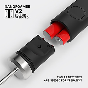 Subminimal Performance Milk Foamer - NanoFoamer V2 Handheld Milk Frother | NEW Edition | Rechargeable, Dual-Speed, Stainless Steel | Microfoamed Milk in 30 Seconds, Barista-Style Coffee Drinks at Home