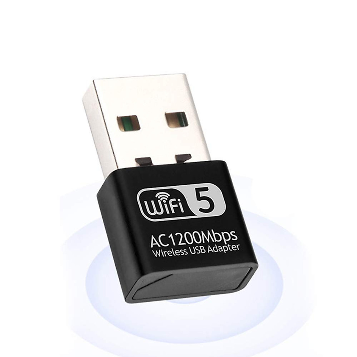 KuWFi Wireless USB Adapter, Dual Band AC1200 WiFi Adapter USB Network Card Dongle 1200Mbps 5Ghz Antenna for Desktop Laptop PC